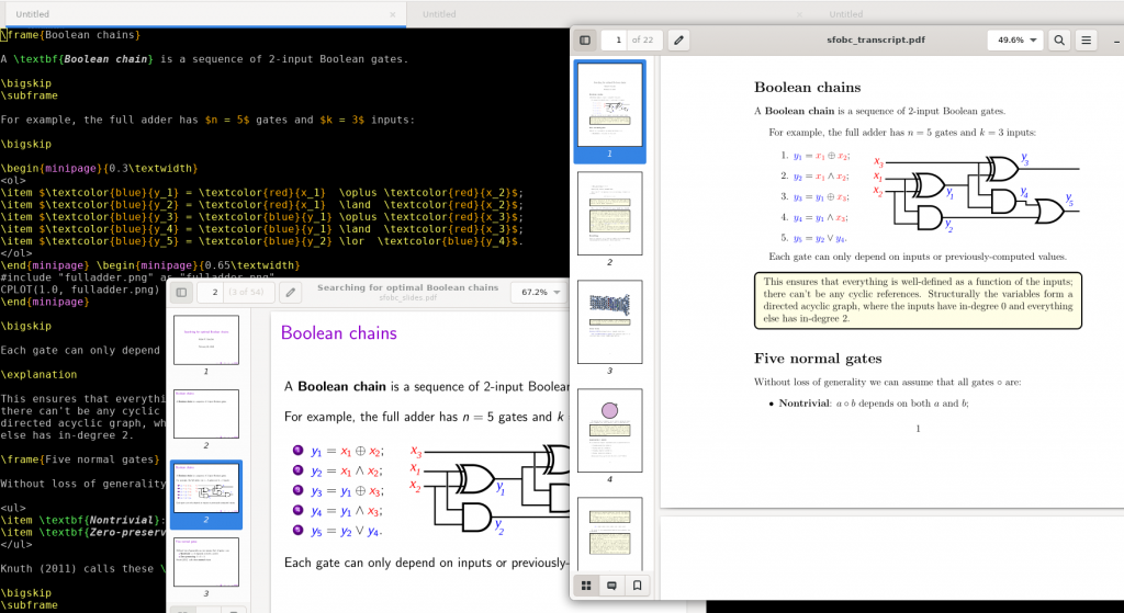 Searching for optimal Boolean chains | Complex Projective 4-Space